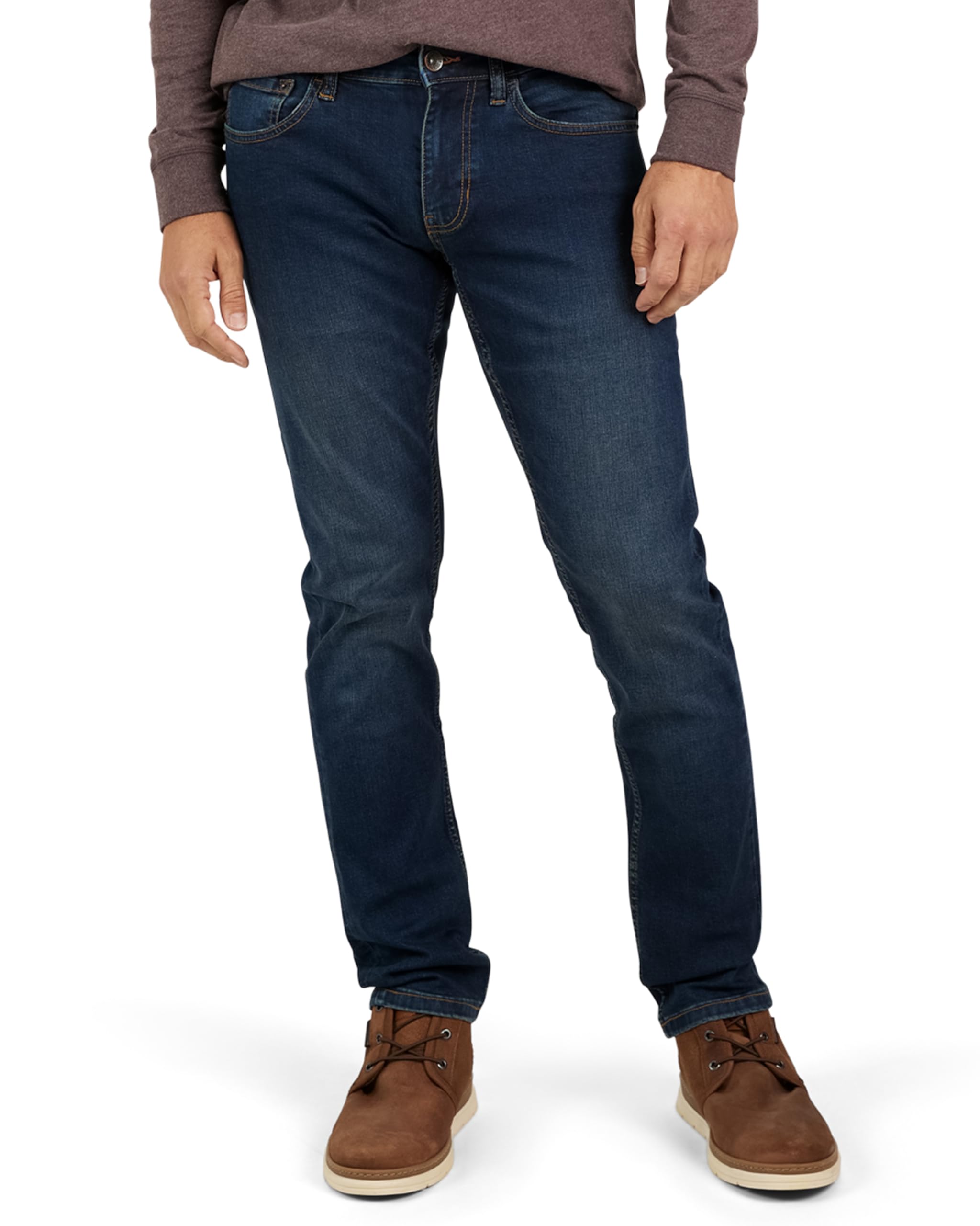 Weatherproof Vintage Men's Jeans | Super-Soft Denim Jeans | Stretch Jeans for Men | Blue & Black Jeans for Men | Slim Fit Jeans | Dark Blue Jeans for Men | Size 30W x 34L