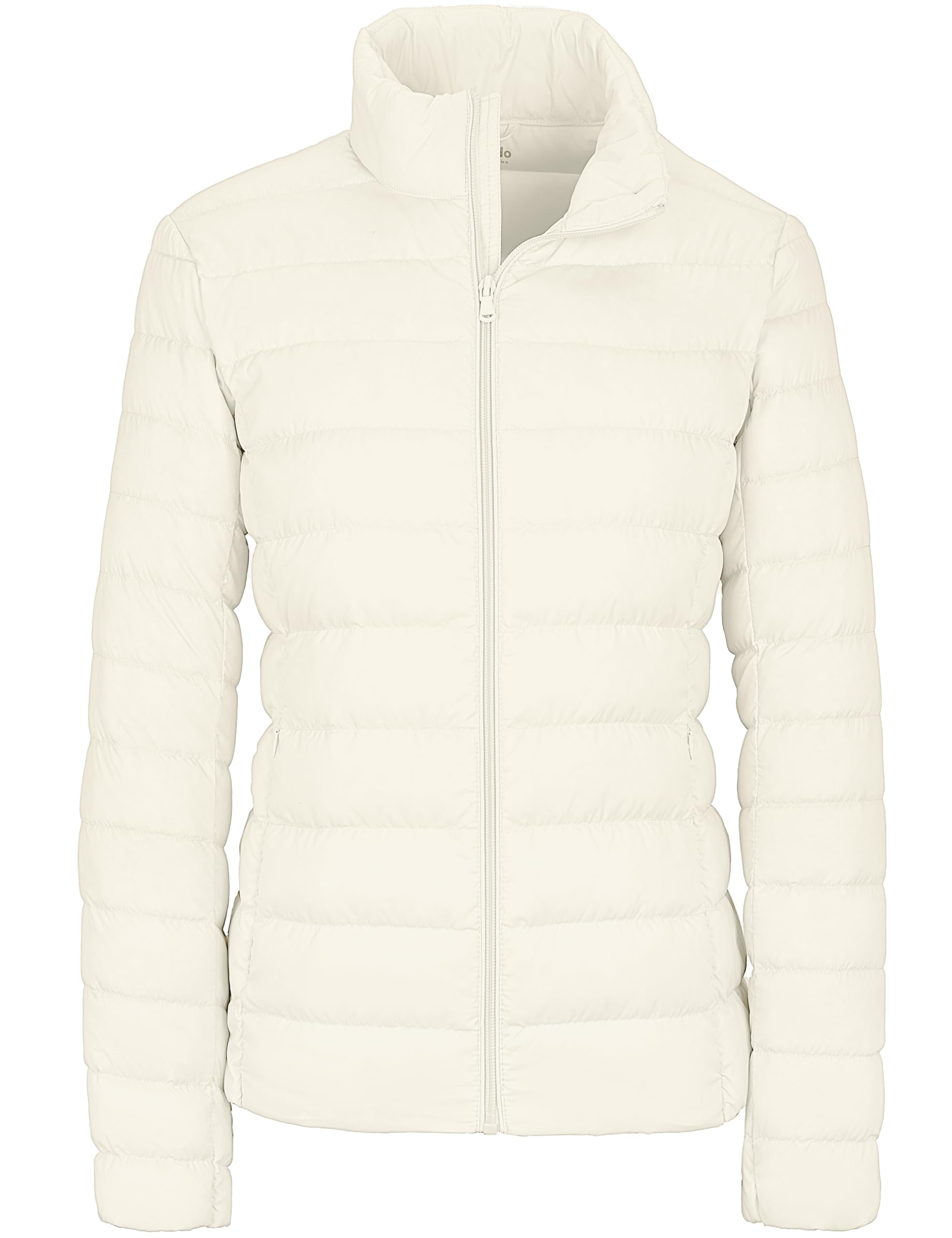 wantdo Women's Lightweight Down Jacket Warm Plus Size Puffer Coat (Beige, 2X-Large)