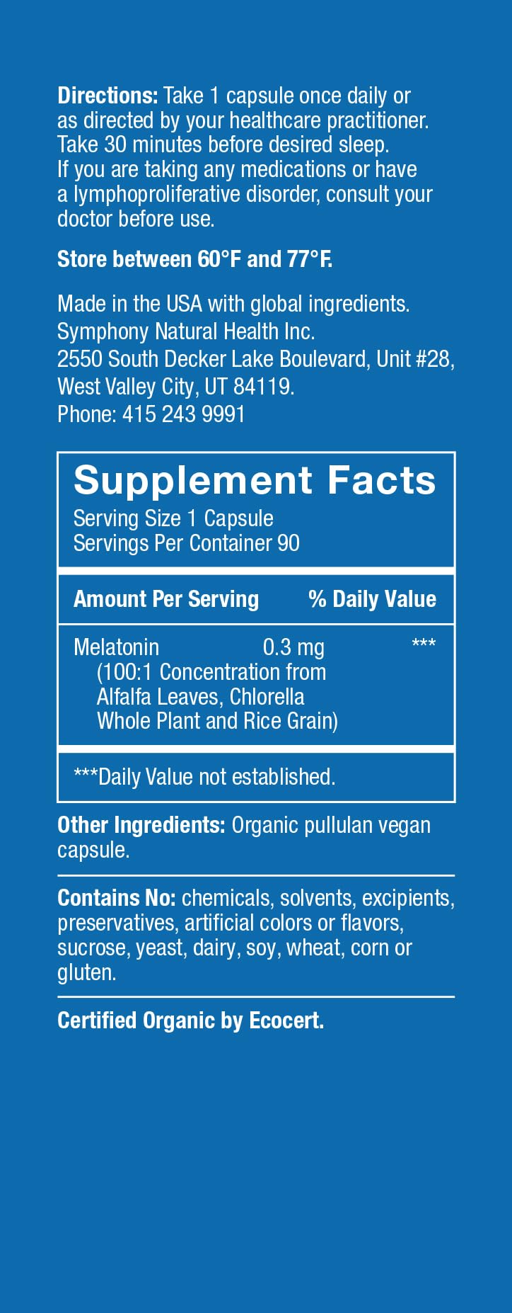 Herbatonin 0.3mg – The First Phyto-Melatonin (Natural Plant Melatonin) – 180 Vegan Capsules (180 Day Supply) Low Dose, Natural Sleep Aid and Circadian Rhythm Support…