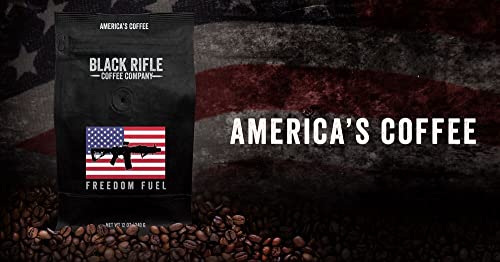 Black Rifle Coffee Freedom Fuel (Dark Roast) Ground 12 Ounce Bag, Dark Roast Ground Coffee, Dark and Bold Flavor, Helps Supports Veterans and First Responders
