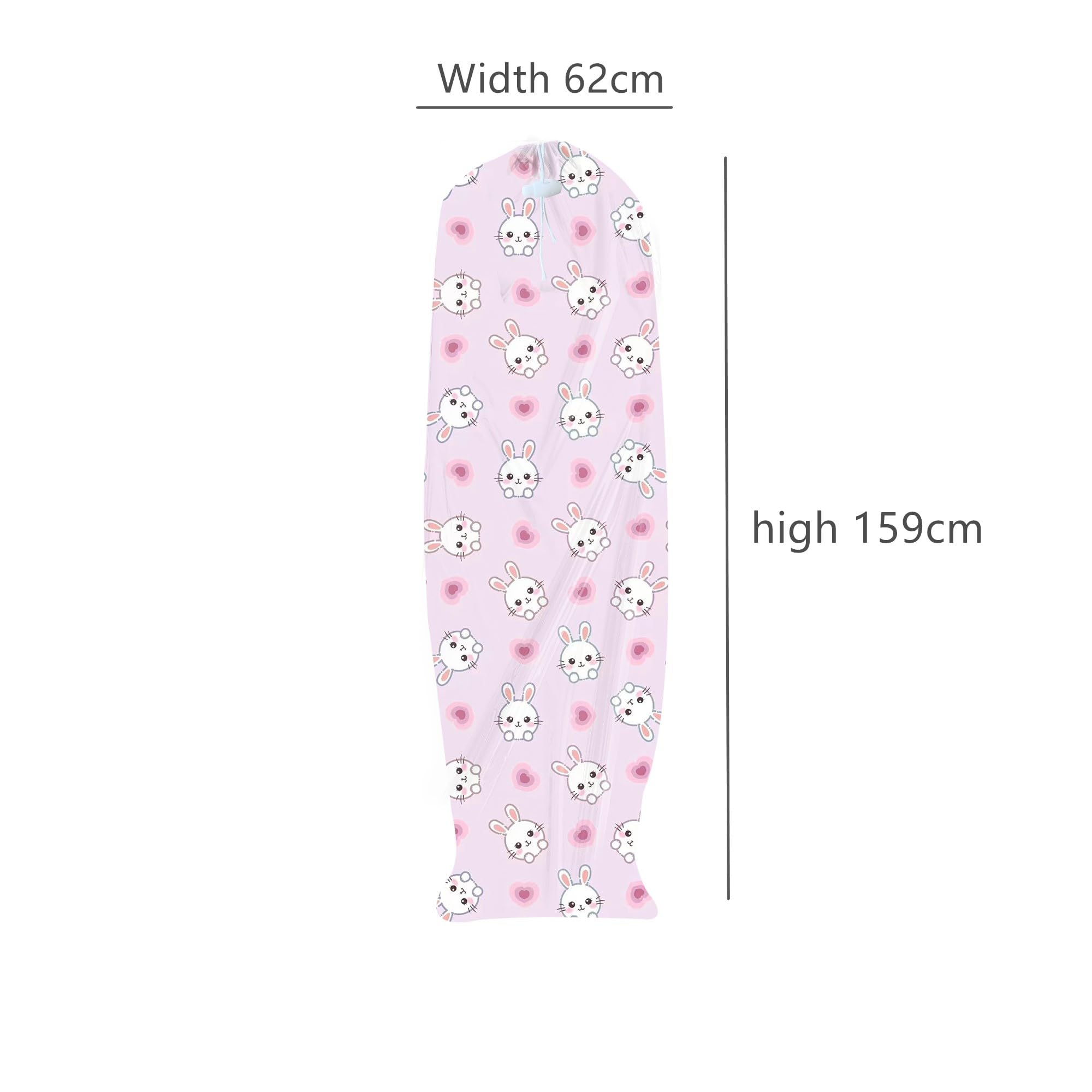 Ironing Board Dustproof Cover, Thick Waterproof Oxford Cloth Storage Bag, Protective Organizer Mat, Dust Translucent Case with Drawstring159 * 62cm