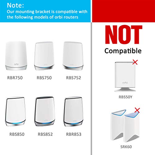 STANSTAR Metal Wall Mount for ORBI WiFi 6 System, Sturdy Wall Mount Holder for RBKE963/RBK752/RBK852/RBK853/AX4200/RBS850/RBR750/RBS750/RBKE963.(1Pack)