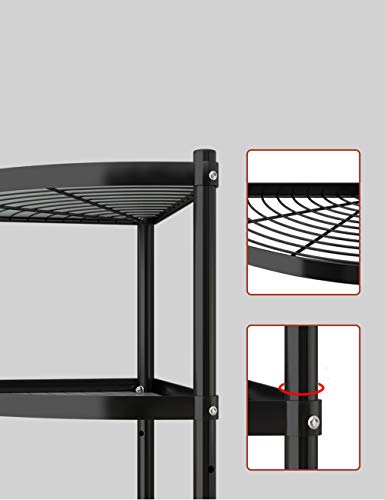 ZIGAMA 6-Tier Kitchen Pot Rack, Cookware Stand Storage Organizer ,Multi-Layer Corner Shelf Stand Stainless Steel Shelves for Kitchen