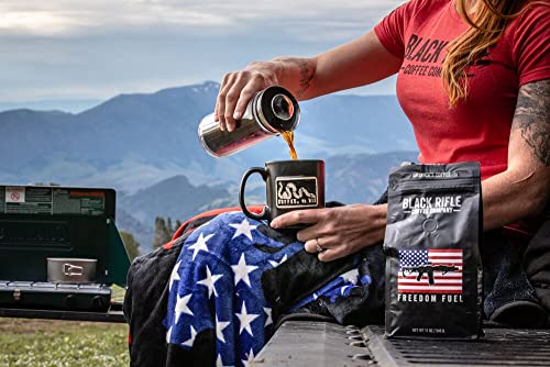 Black Rifle Coffee Freedom Fuel (Dark Roast) Ground 12 Ounce Bag, Dark Roast Ground Coffee, Dark and Bold Flavor, Helps Supports Veterans and First Responders