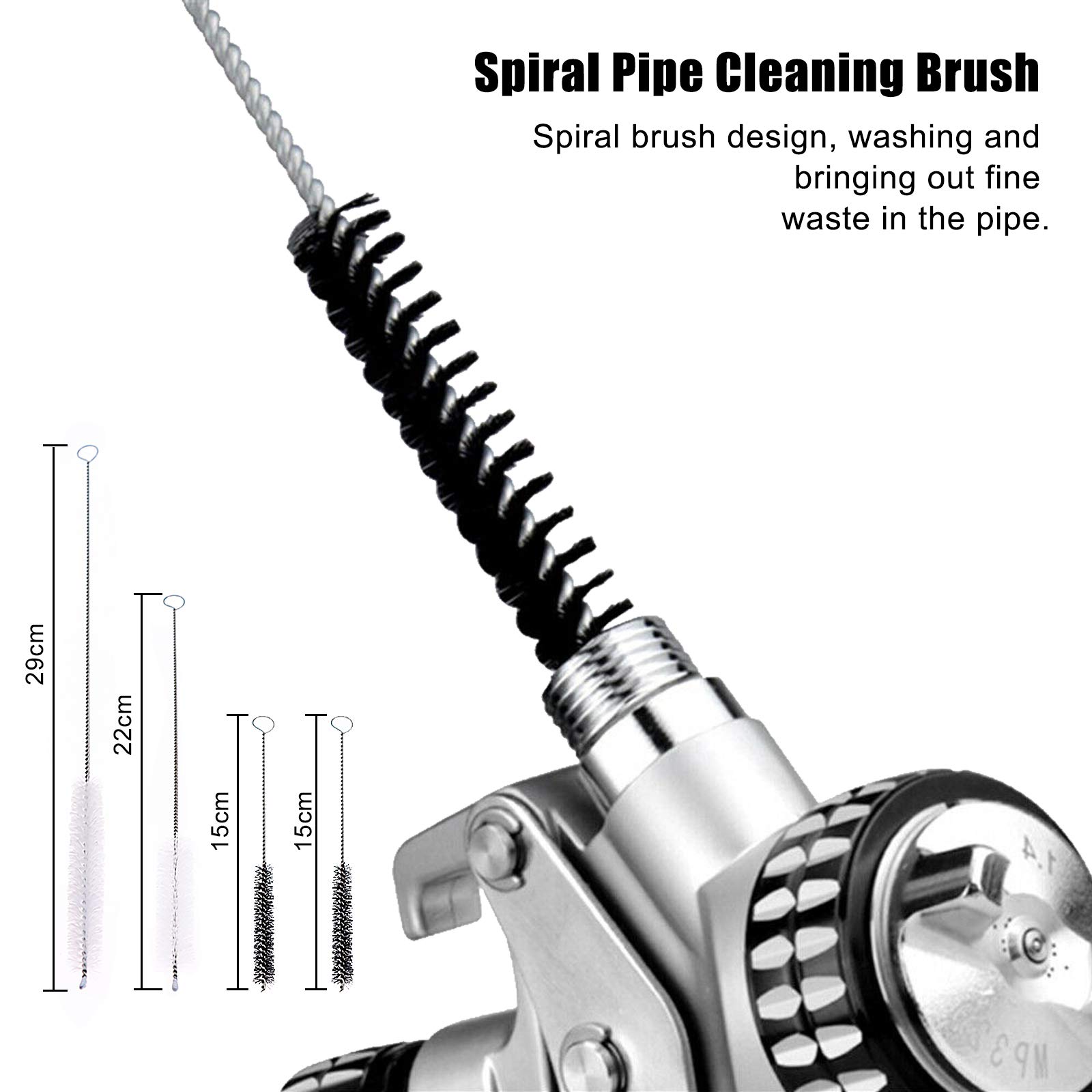 17pcs Multi-Purpose Spray Gun Cleaning Kit,Nylon Brushes Paint Gun Cleaning Kit Mini Brushes & Needles for Clean Airbrush Nozzles Spray Guns Tattoo Equipment (17)