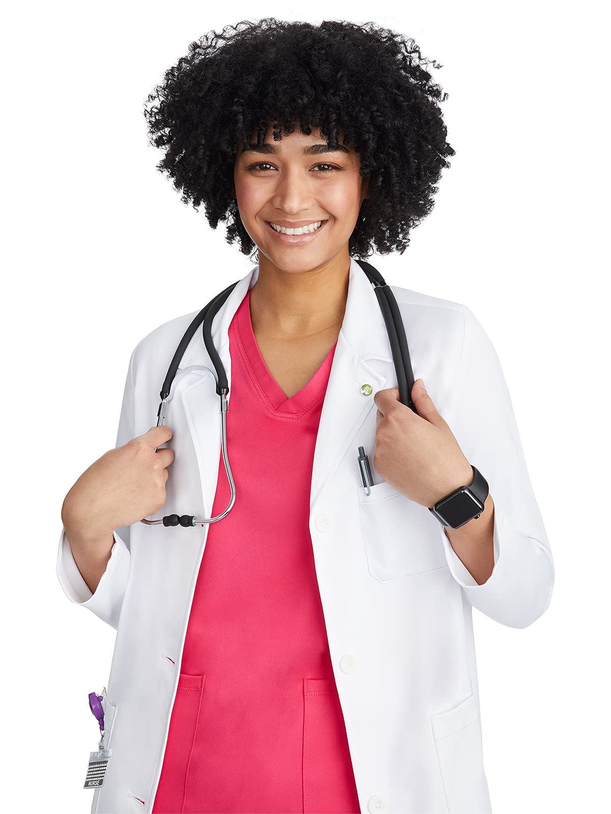 Healing Hands White Lab Coat 6 Pocket Full Length Womens 5161 Faye Lab Coat The White Coat Minimalist Collection White LT
