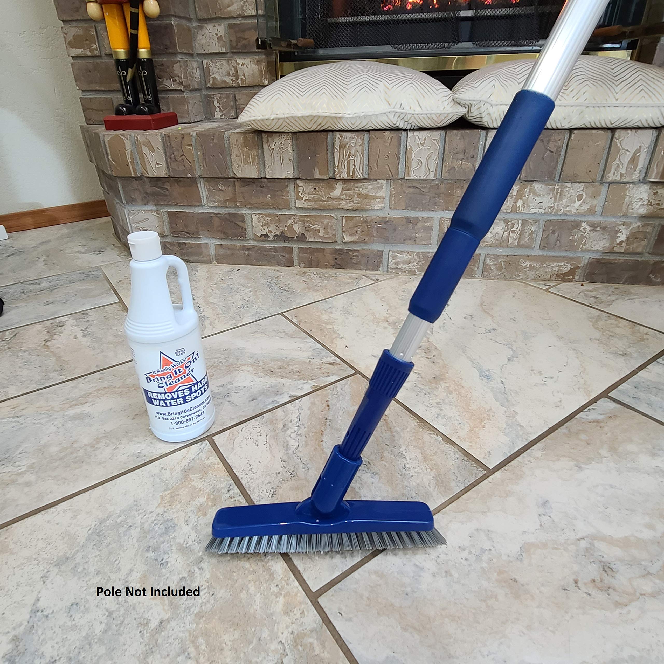 Bring It On Cleaner 32 Ounce Plus Unique Grout Scrubber Power Brush | Scrub Away Dirt and Grime From Tile and Grout With Ease