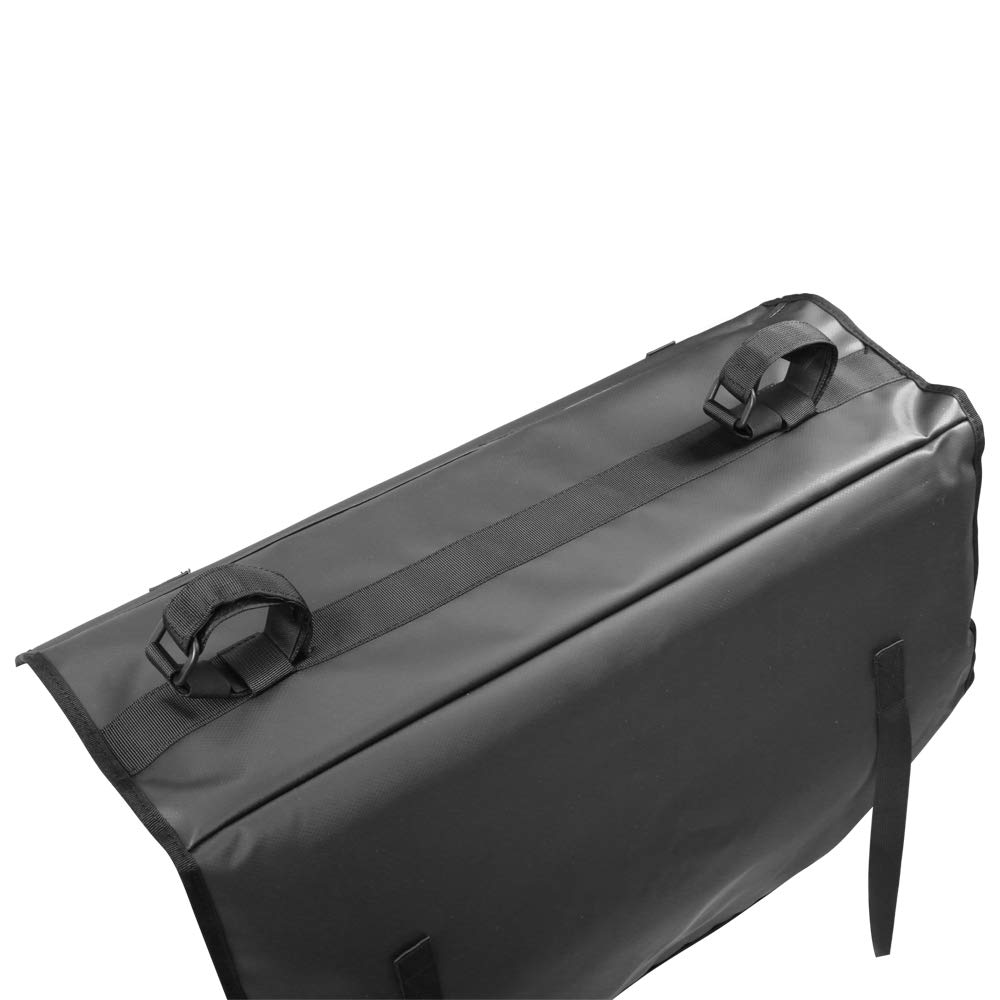 IKON MOTORSPORTS, 22" Pickup Tailgate Pad Compatible With Most Trucks, Black PVC Truck Tailgate Protector Cover Mat w/ 2 Bike Racks