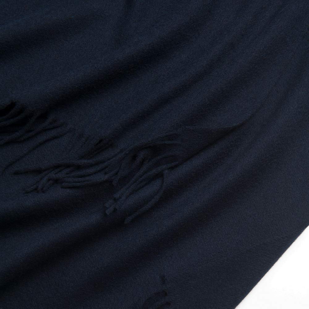 LaniLani 100% Merino Wool Scarf for Women and Men, 78” x 16”, the Perfect Warm and Soft Accessory for Winter (Navy Blue, 1)