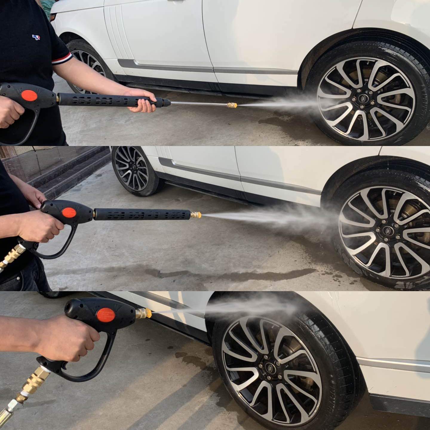 M MINGLE Pressure Washer Undercarriage Cleaner, Pressure Washer Gun with Extension Wand, 5 Nozzle Tips