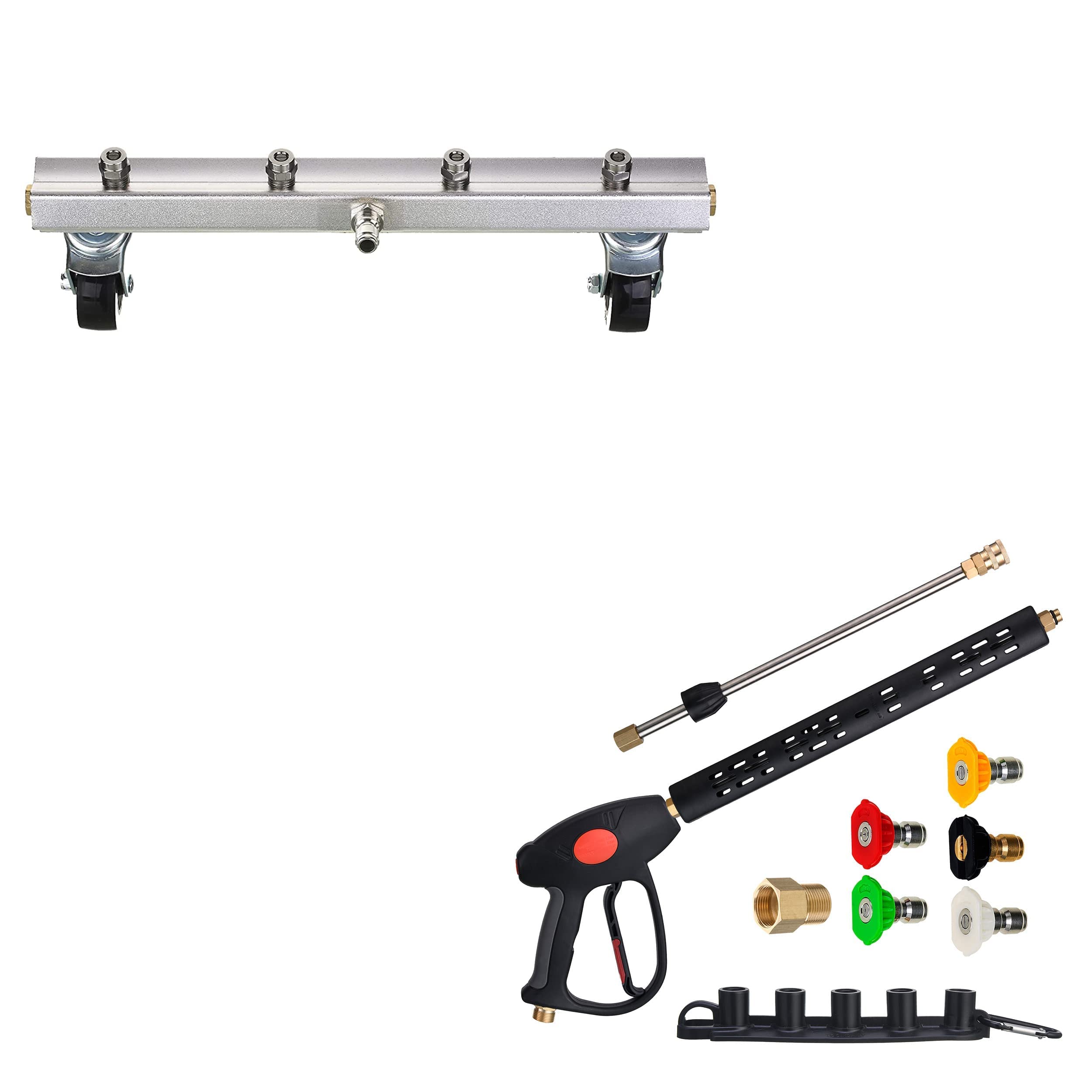 M MINGLE Pressure Washer Undercarriage Cleaner, Pressure Washer Gun with Extension Wand, 5 Nozzle Tips