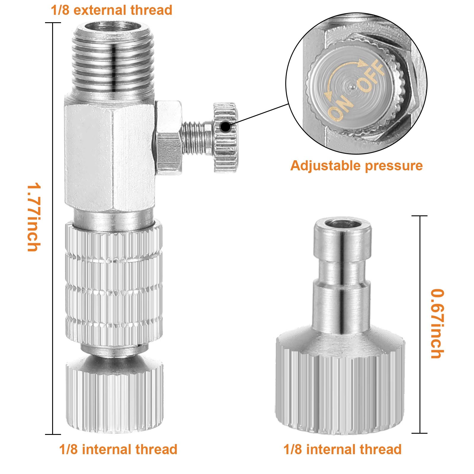 13 Pieces Airbrush Adapter Set, Including Airbrush Adapter Kit Quick Release Disconnect Fitting Connector Set for Air Compressor and Hose
