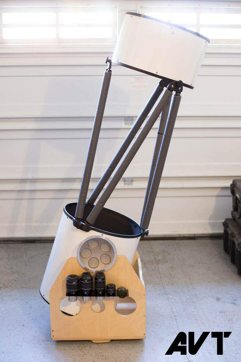 AVT Dobsonian Telescope Eyepiece Tray for 1.25" Eyepieces & Filters + One 2"
