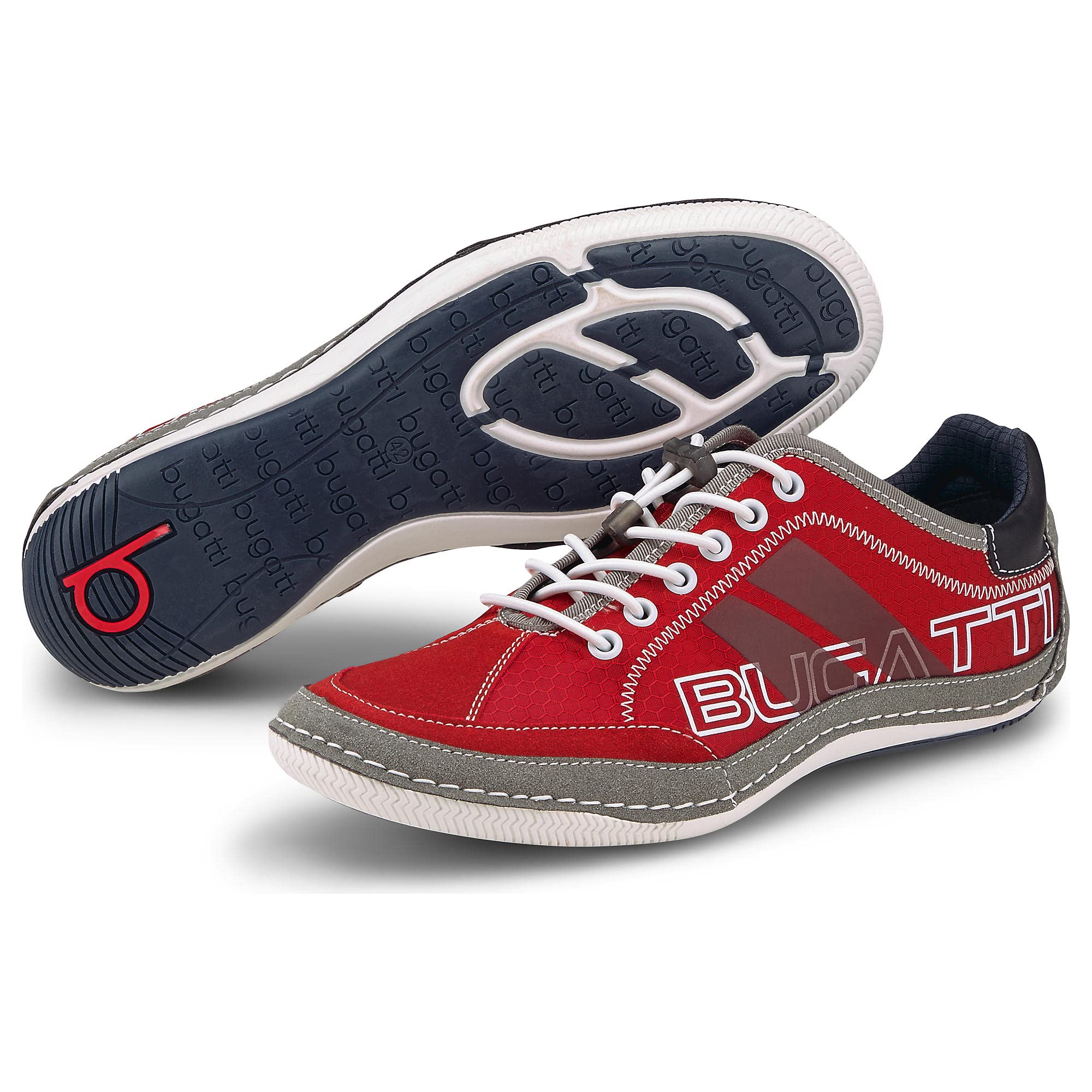 bugatti Men's Low-Top Sneakers, Red, 9