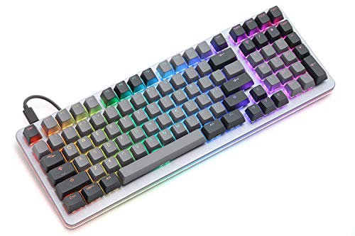 DROP Shift Mechanical Keyboard — Full-Size 1800 Layout (99 Key), Kailh Hotswap Switches, Programmable, Backlit RGB, USB-C, Doubleshot PBT Keycaps, Aluminum, Tactile (Gray, Halo Clear)