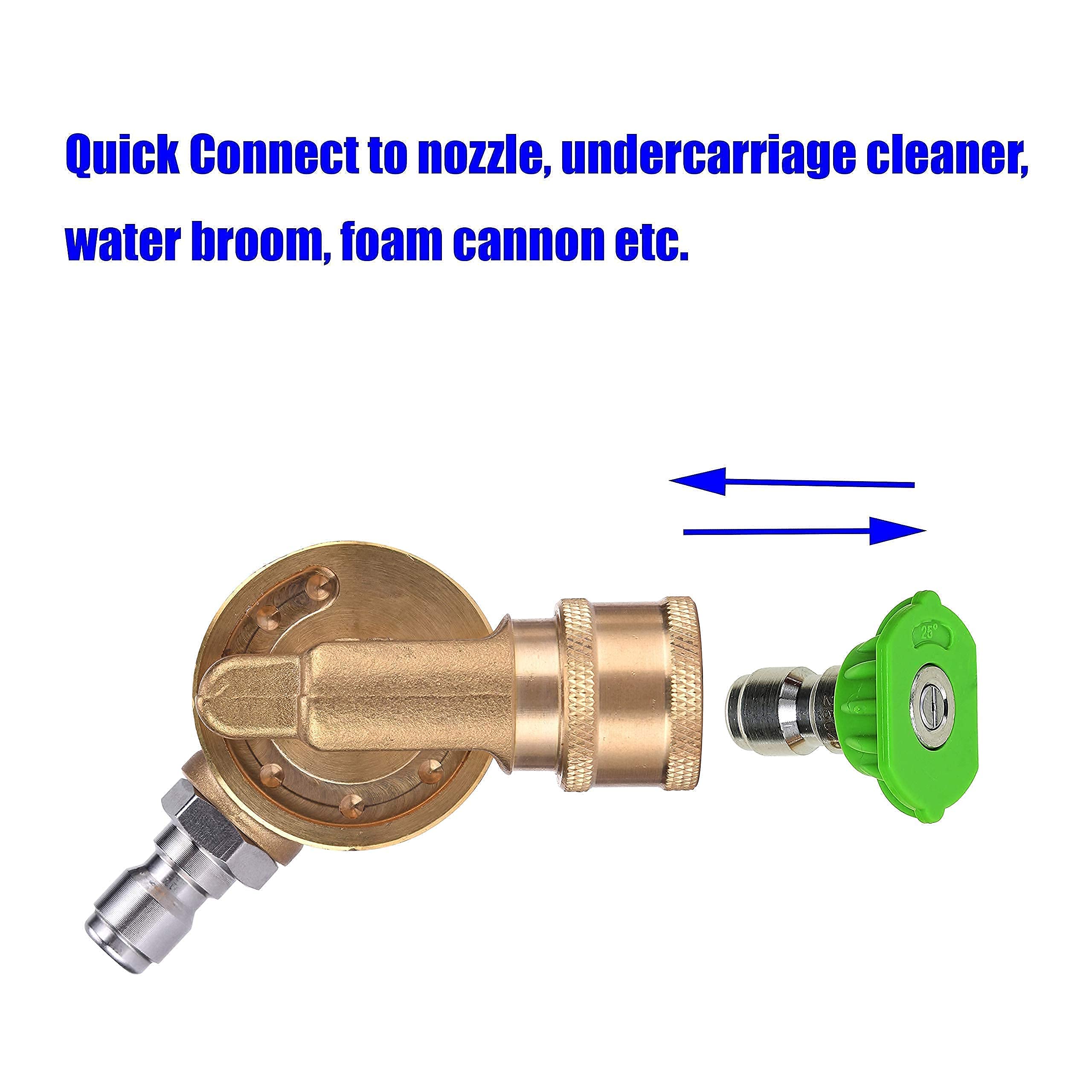 M MINGLE Foam Cannon for Pressure Washer, Gutter Cleaner Attachment, with 5 Nozzle Tips, 1/4 Inch Quick Connector