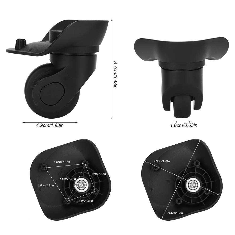 RiToEasysports 1 Pair Replacement Luggage Wheels Suitcase Wheels for Suitcase Parts