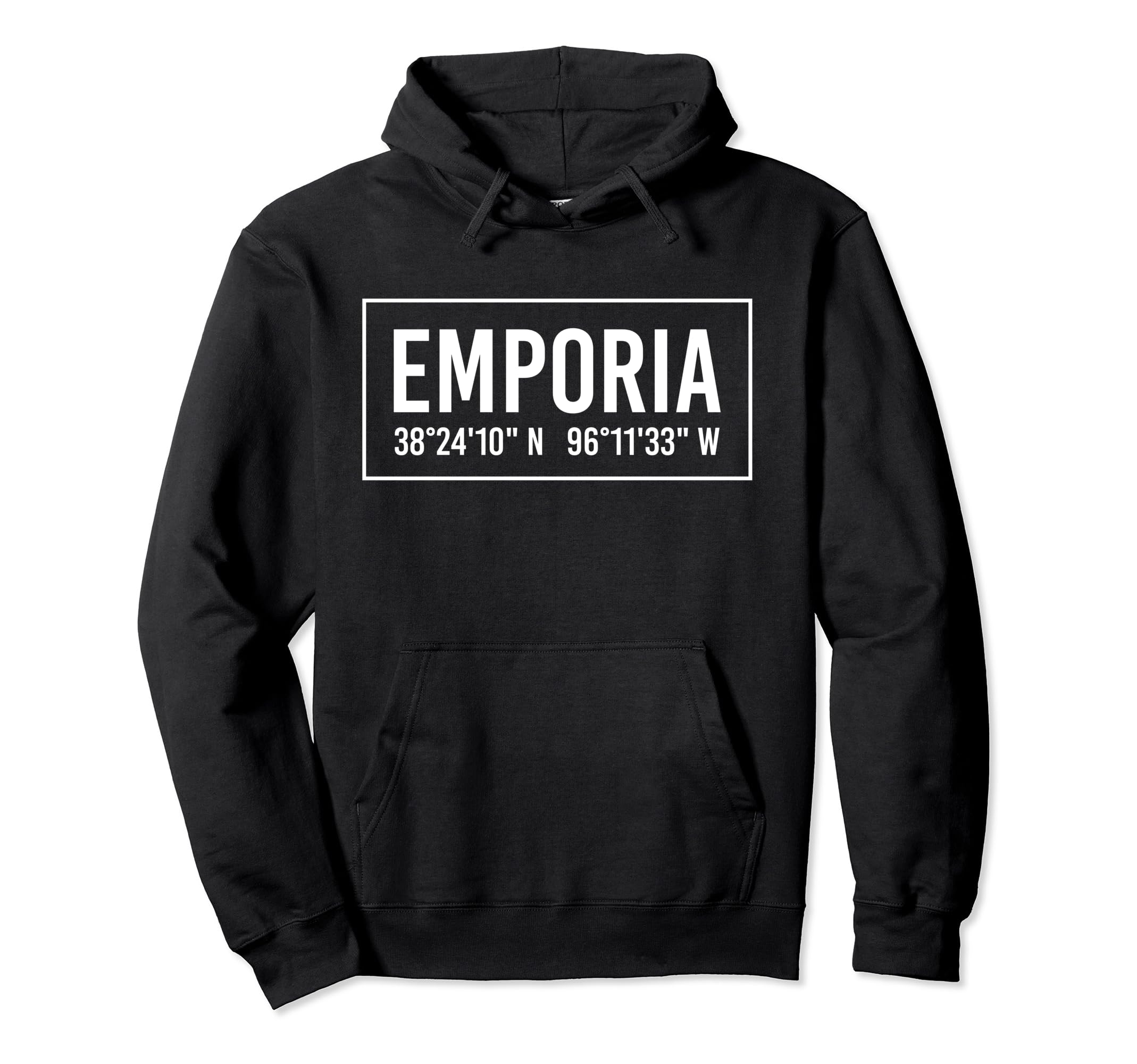 EMPORIA KS KANSAS Funny City Coordinates Home Roots Gift Pullover Hoodie