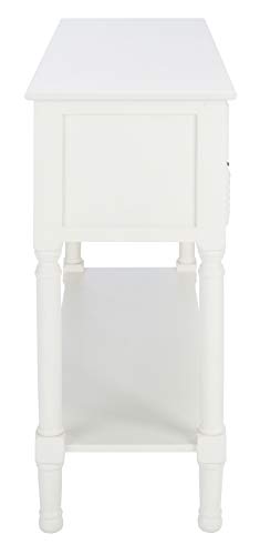 Safavieh Home Collection Haines White 4-Drawer Bottom Shelf Console Table