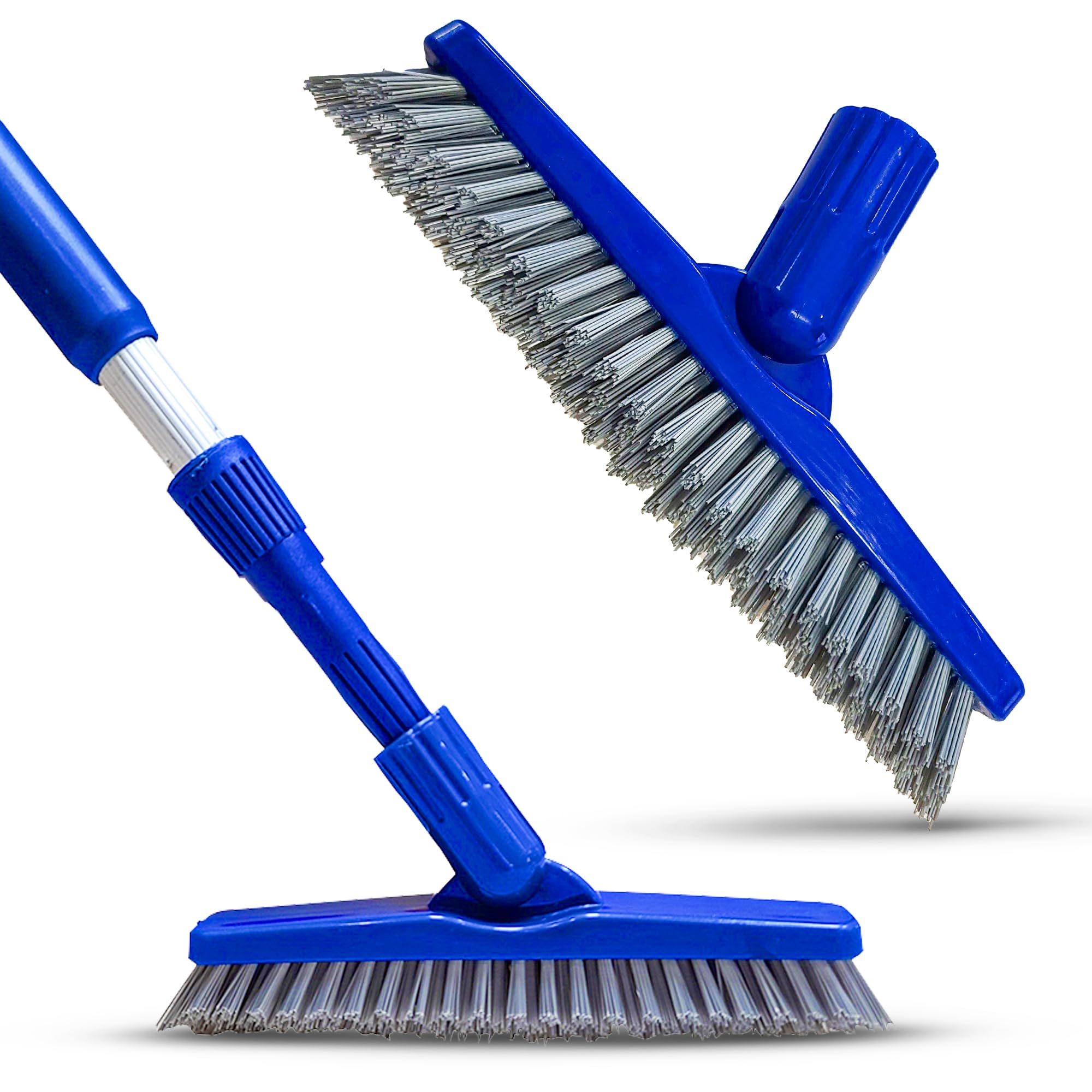 Bring It On Floor Scrub Brush and Grout Cleaner â Scrubber Brush with Long Handle â Heavy-Duty Scrubbing Brush for Cleaning with Stiff Bristles â Grout Scrubber for Tile, Deck, Shower, Bathroom