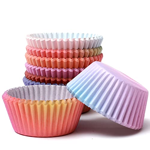 Cupcake Liners Cupcake Cups 300-Count Food Grade Gradint Design Cupcake Papers Baking Cups Cupcake Wrappers qiqee