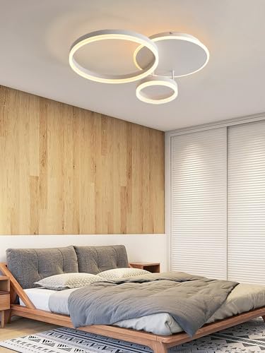 KAUCQI Dimmable Lighting Fixtures Ceiling, Modern Ceiling Light of 3000K-6000K with Remote Control, Led Lights 54W 5400lm for Living Room, Kitchen, Hallway Lamparas de Techo Modernas