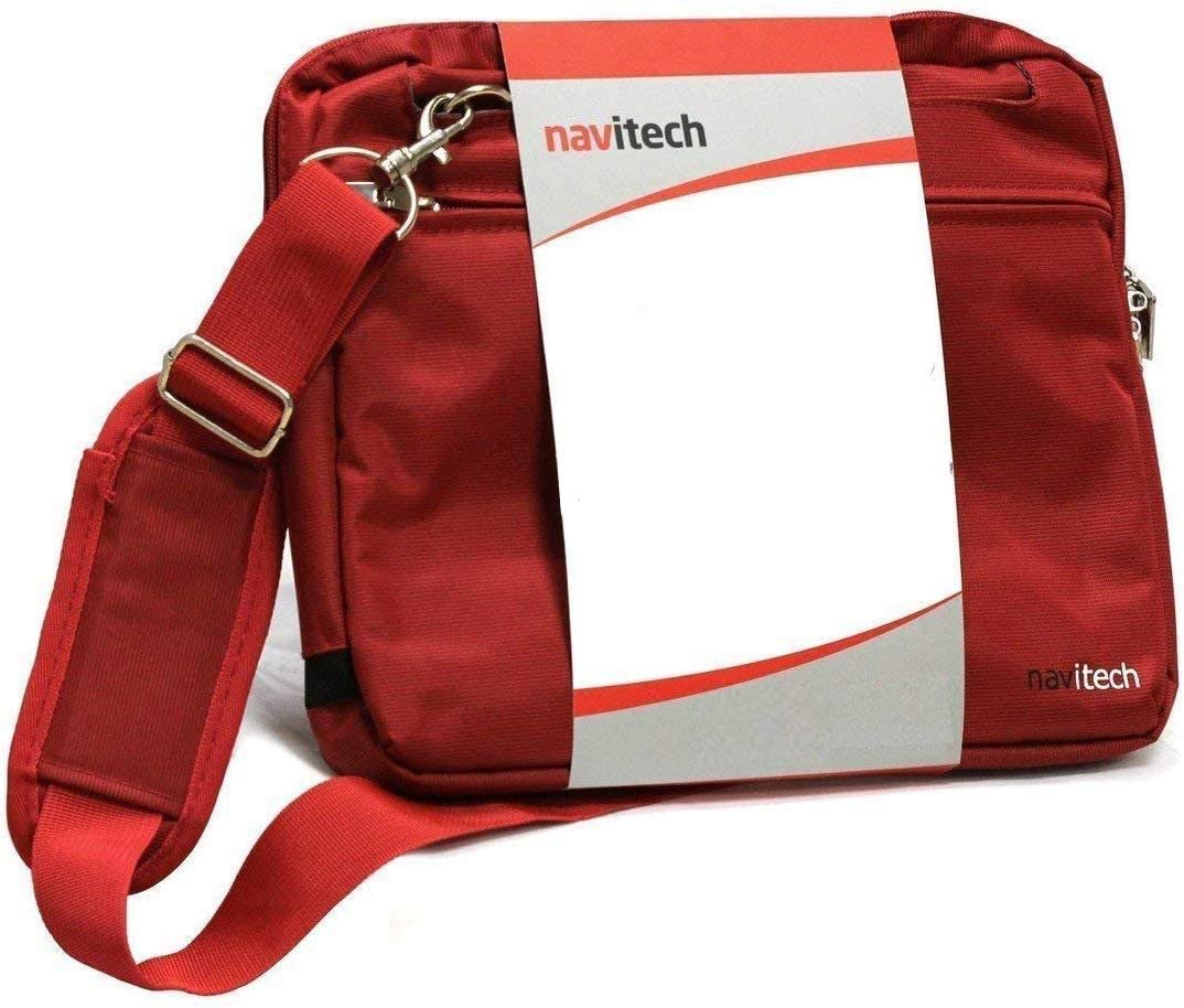 Navitech Red Sleek Premium Water Resistant Laptop Bag - Compatible With ASUS ROG Zephyrus G14 14" Gaming Laptop