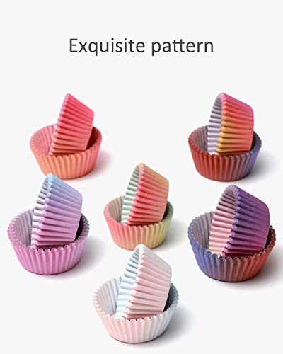 Cupcake Liners Cupcake Cups 300-Count Food Grade Gradint Design Cupcake Papers Baking Cups Cupcake Wrappers qiqee