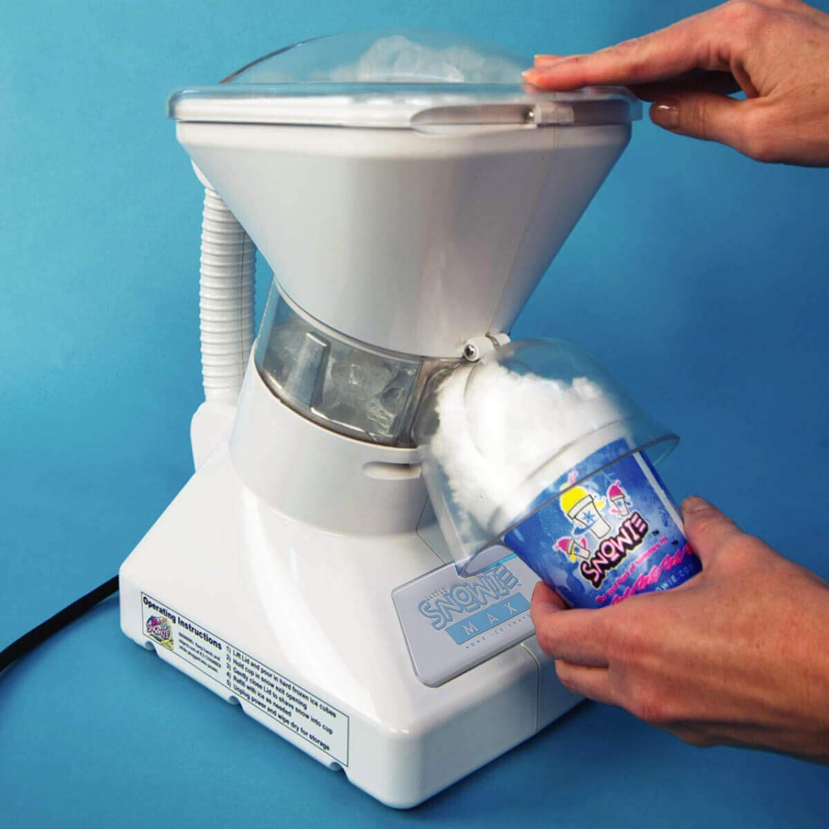 SNOWIE - Little Snowie Max Snow Cone Machine - Premium Shaved Ice Maker, With Powder Sticks Syrup Mix, Entrepreneur Kit