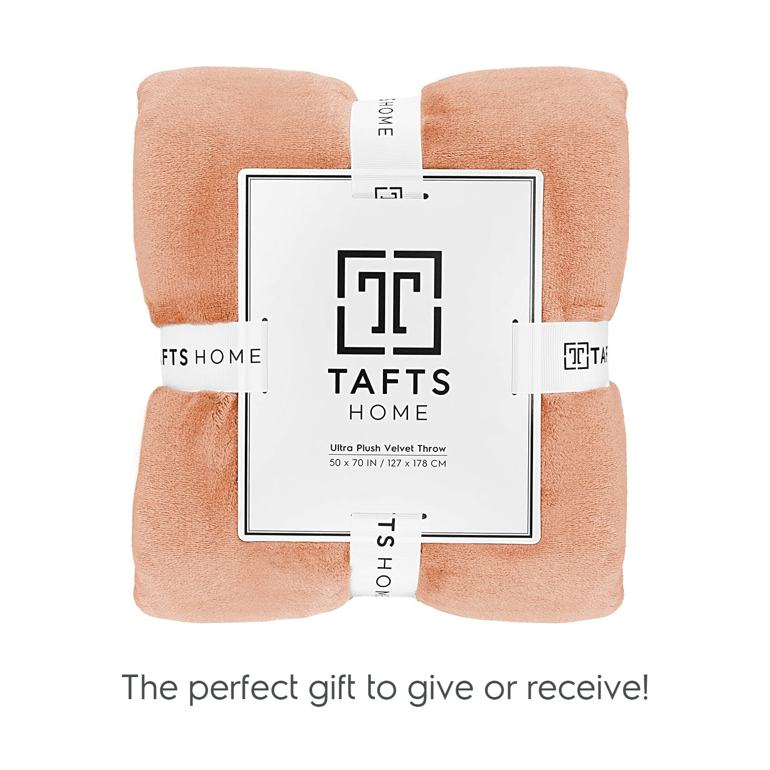 Tafts Throw Blankets - Ultra Plush 320GSM - Soft, Ultra Comfy, Fluffy and Fuzzy - Plush Blankets and Throws for Couch, Bed & Living Room - All Seasons - Blankets Twin Size - Pale Blush