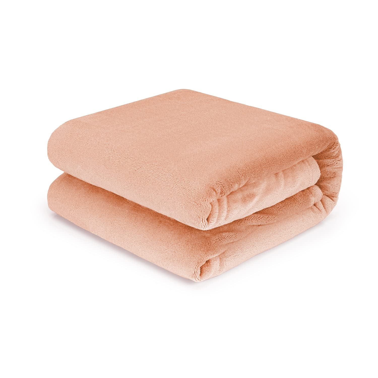 Tafts Throw Blankets - Ultra Plush 320GSM - Soft, Ultra Comfy, Fluffy and Fuzzy - Plush Blankets and Throws for Couch, Bed & Living Room - All Seasons - Blankets Twin Size - Pale Blush