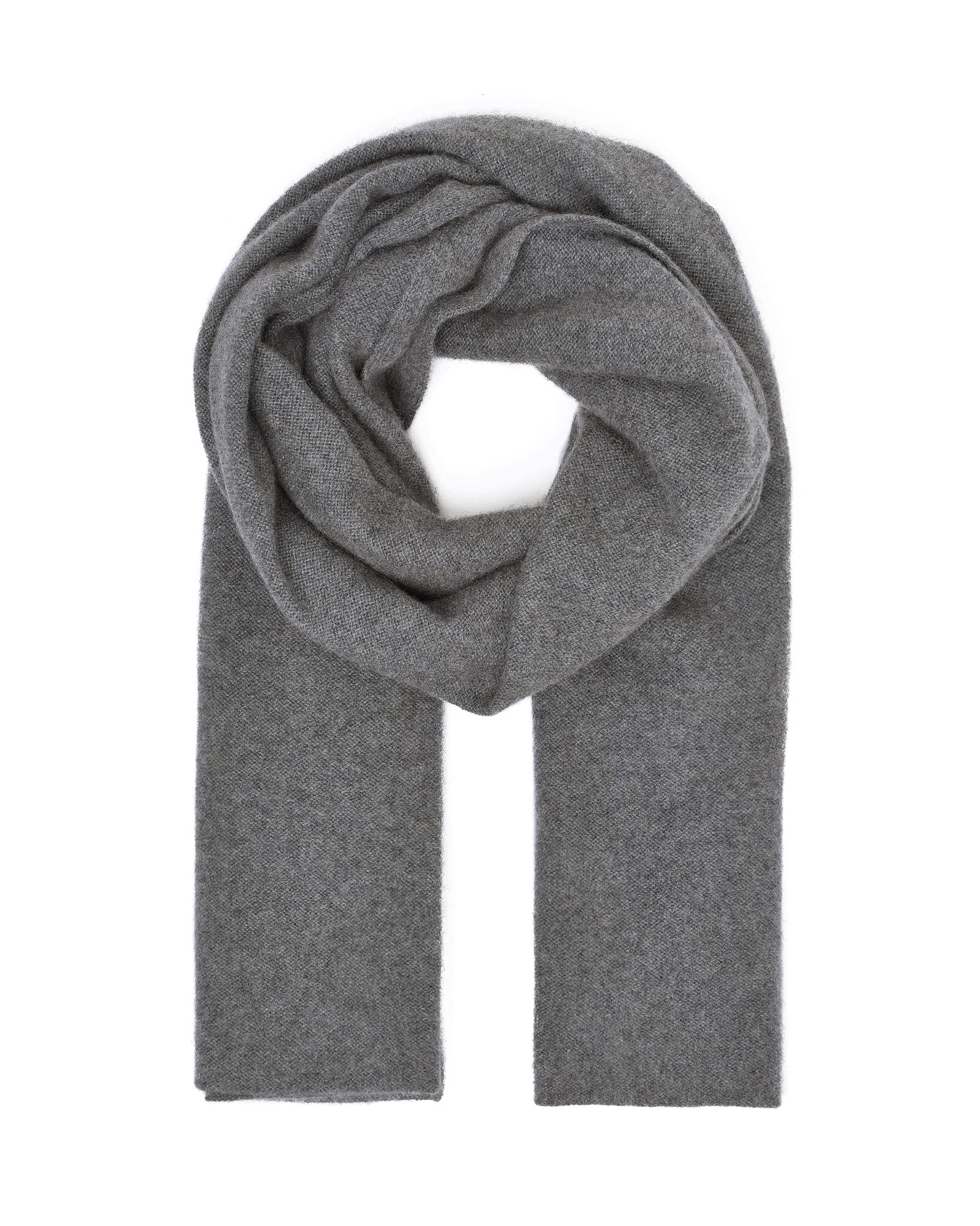 Style Republic Women’s Knitted Scarf, 100% Pure Cashmere, Beautiful European Design (Grey)