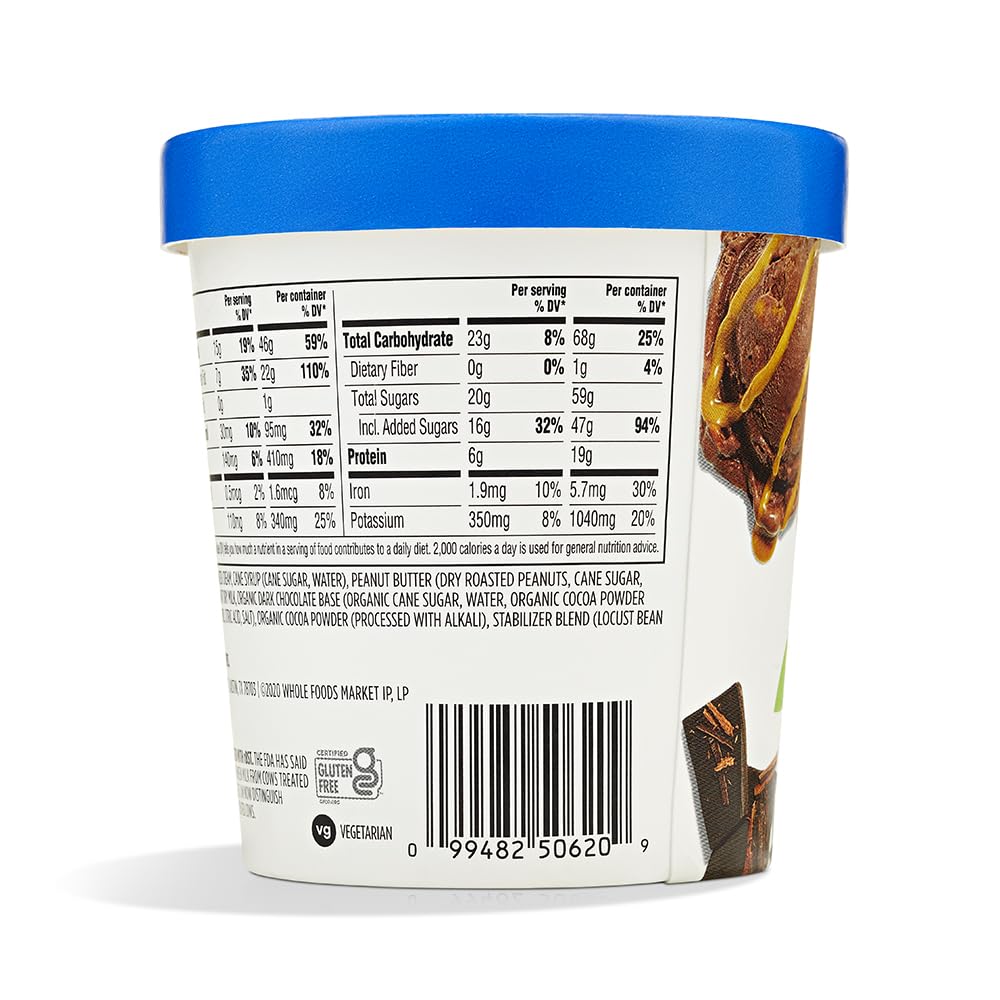 365 by Whole Foods Market, Ice Cream Chocolate Peanut Butter, 16 Ounce
