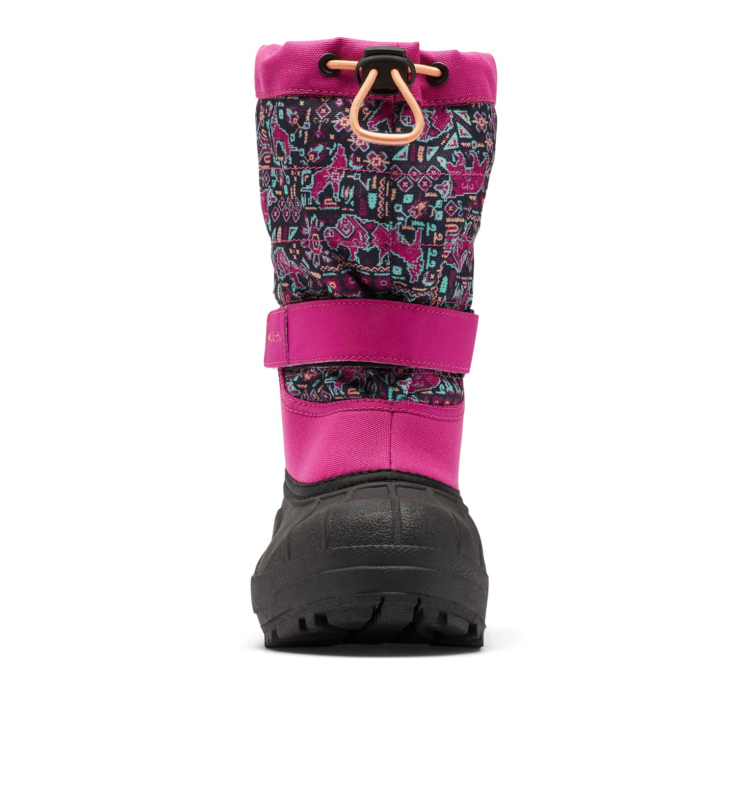 Columbia Toddler Unisex Powderbug Plus II Print, Wild Fuchsia/Bright Nectar, 4