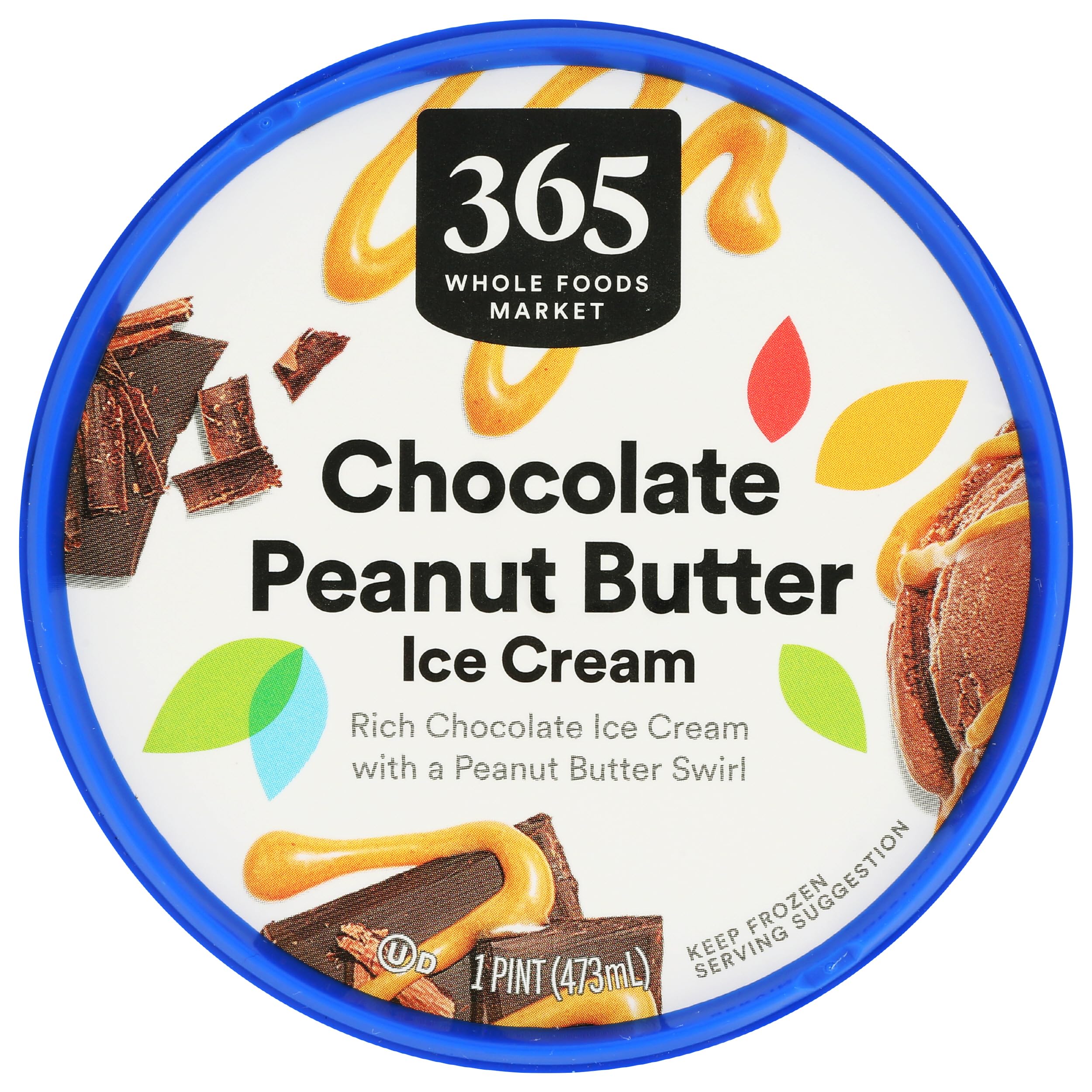 365 by Whole Foods Market, Ice Cream Chocolate Peanut Butter, 16 Ounce
