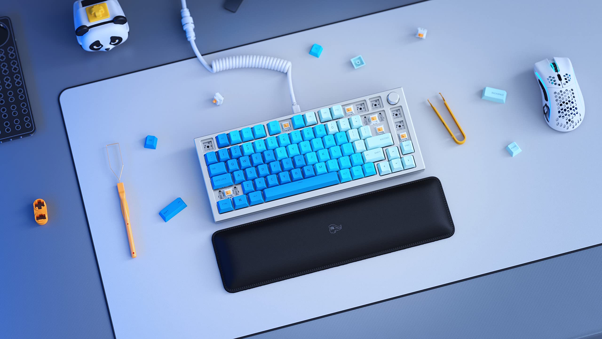 Glorious GPBT Dye Sublimated Keycaps (Rain Forest) -Thick PBT Plastic 114 Keycap Set for 100% Full Size, 85% 80% TKL, 60% Compact, 75% Mechanical Keyboards