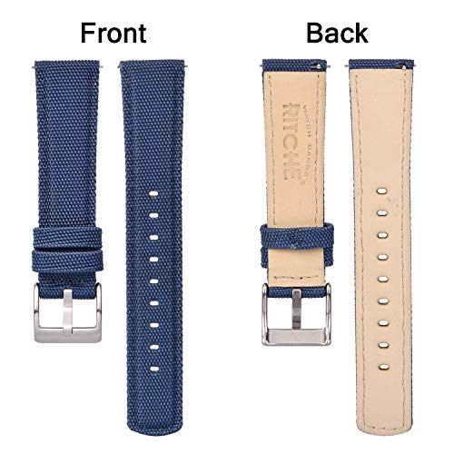 Ritche Christmas Gift 22mm Canvas Sailcloth Watch Band Quick Release Watch Strap for Men Women Watch Bands, White Elephant Gifts, Stocking Stuffers for Men