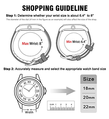 Ritche Christmas Gift 22mm Canvas Sailcloth Watch Band Quick Release Watch Strap for Men Women Watch Bands, White Elephant Gifts, Stocking Stuffers for Men