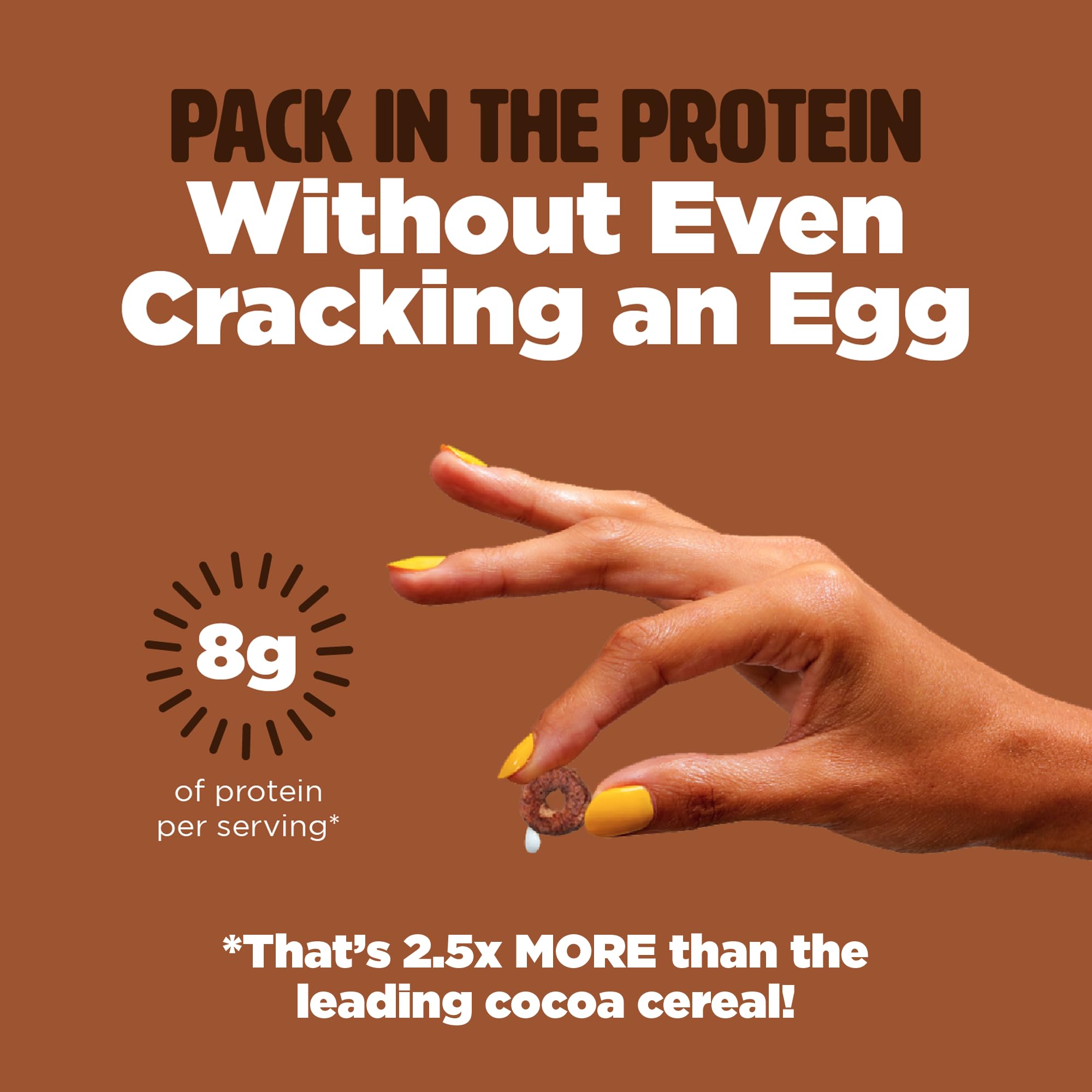 Plant-Based and Vegan Breakfast Cereal by Three Wishes - Cocoa, 1 Pack - More Protein and Less Sugar Snack - Gluten-Free, Grain-Free - Non-GMO