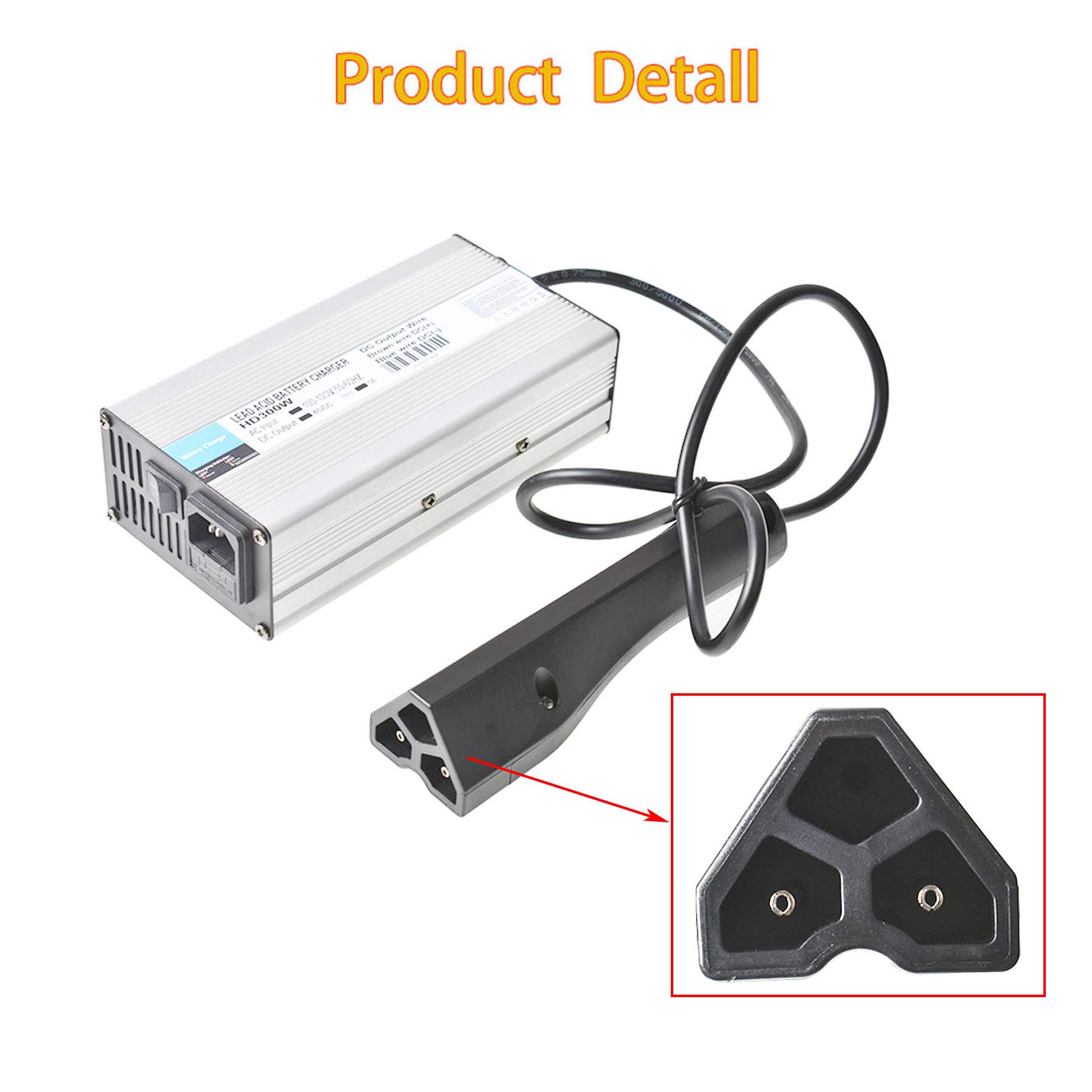 WFLNHB 48V 5A RXV Plug Golf Cart Battery Charger Replacement for Yamaha Star EZGO Club Car DS EZGO TXT