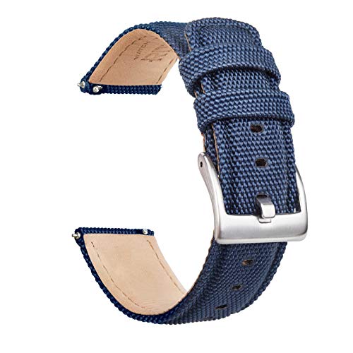 Ritche Christmas Gift 22mm Canvas Sailcloth Watch Band Quick Release Watch Strap for Men Women Watch Bands, White Elephant Gifts, Stocking Stuffers for Men