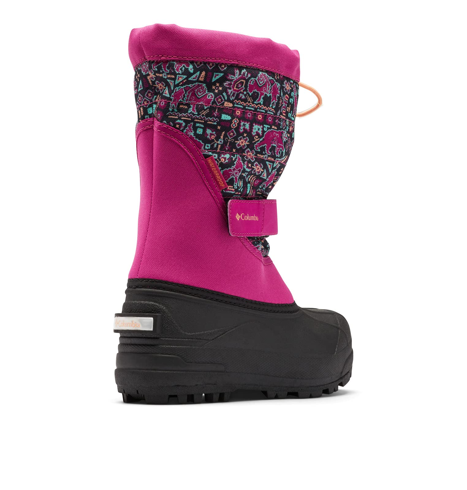 Columbia Toddler Unisex Powderbug Plus II Print, Wild Fuchsia/Bright Nectar, 4