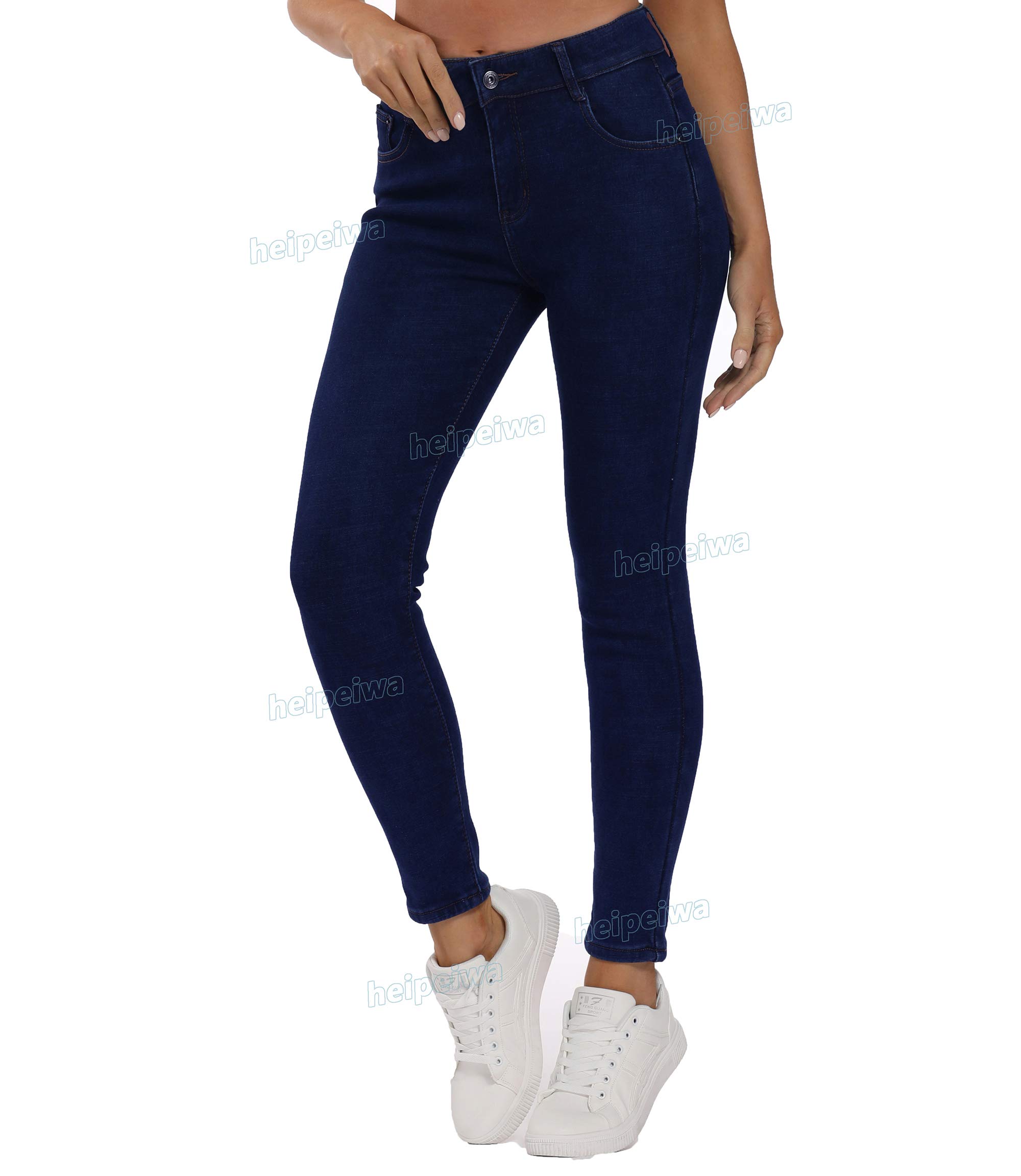 heipeiwa Womens Winter Jeans Fleece Lined High Waist Skinny Jeans Warm Denim Jeggings