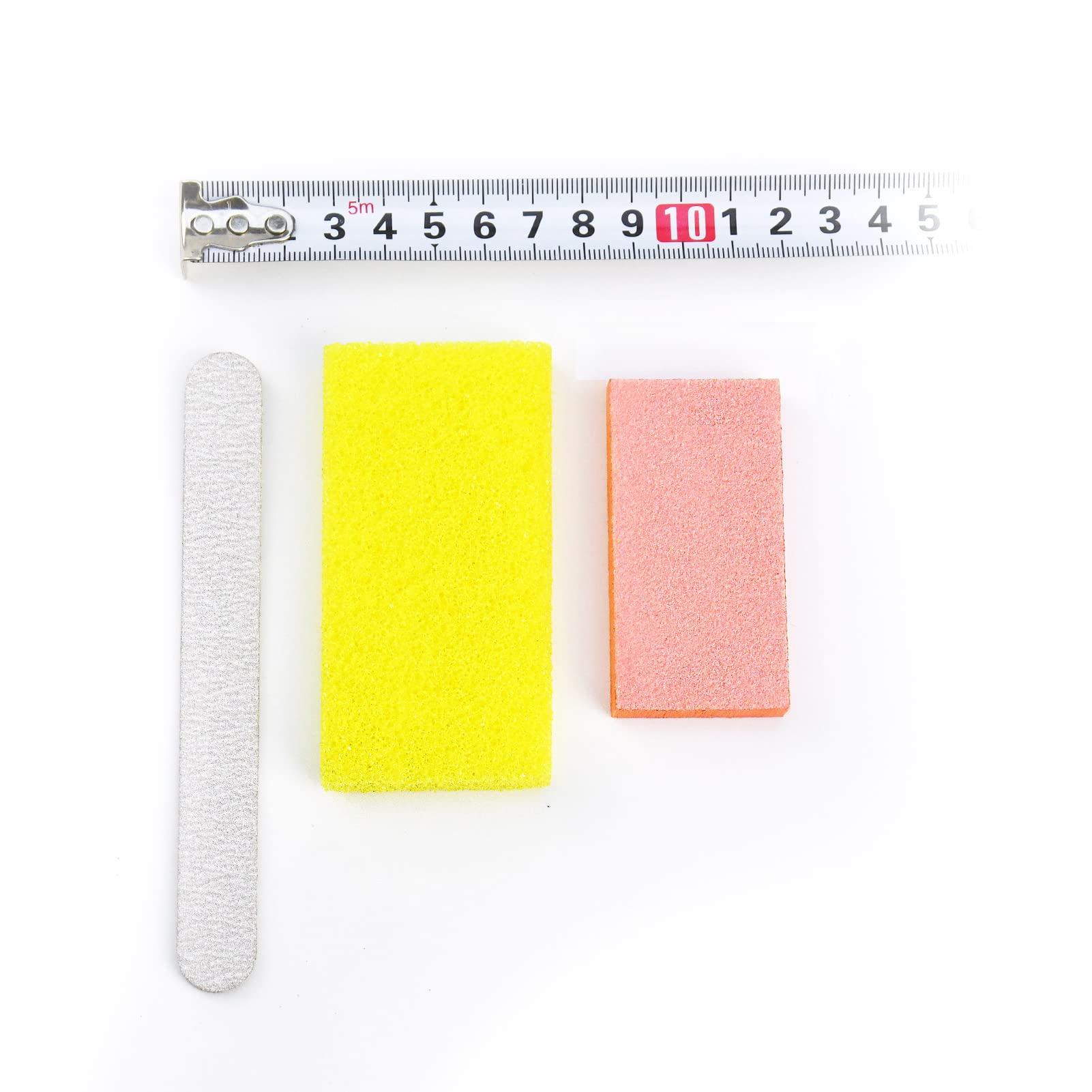 Maryton Disposable 3-Piece Pedicure Kit, Wood Nail File 100/180 Grit, Orange Buffer 80/100 Grit, Yellow Pumice Pad, 100-Count