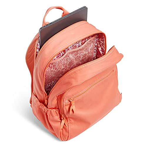 Vera Bradley Women's Cotton Campus Backpack, Desert Flower Pink - Recycled Cotton, One Size