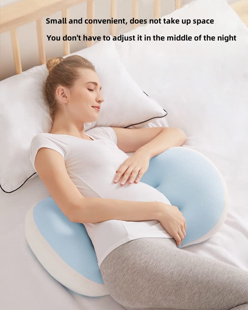 WYXunPlanet Soft Maternity Pillow | U-Shaped Design | Detachable Extension | Full Body Comfort & Pregnancy Relief (Blue)