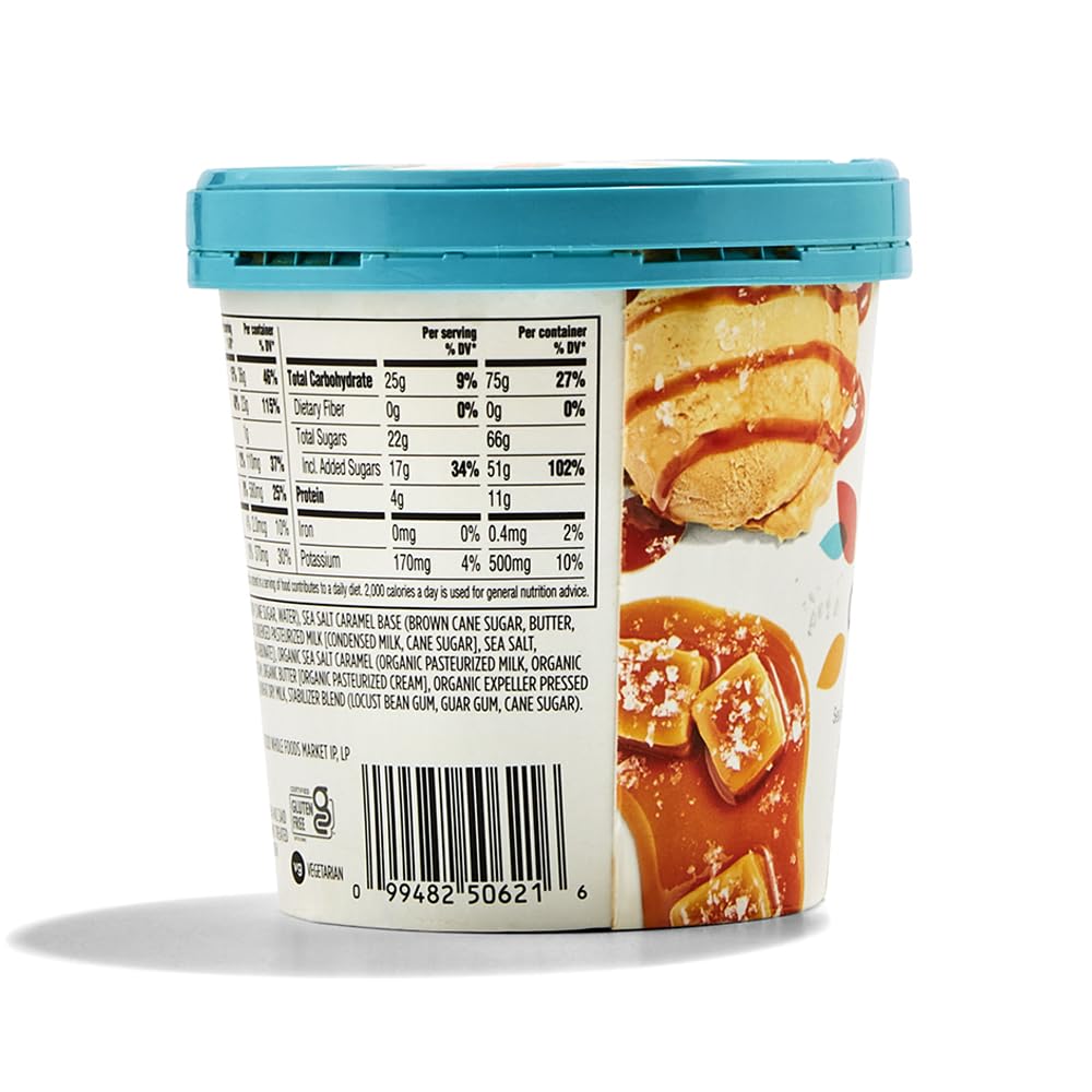 365 by Whole Foods Market, Ice Cream Salted Caramel, 16 Ounce