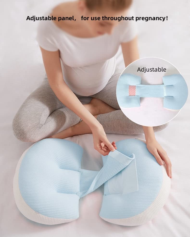 WYXunPlanet Soft Maternity Pillow | U-Shaped Design | Detachable Extension | Full Body Comfort & Pregnancy Relief (Blue)