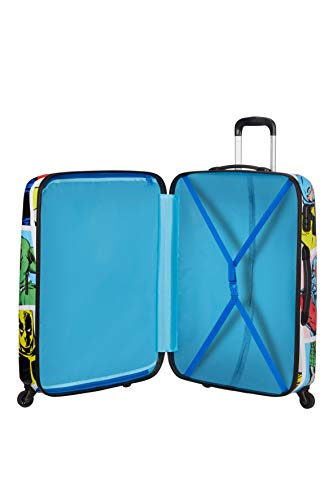 American Tourister Luggage Suitcase, Multicolored (Marvel Pop Art), L (75 cm-88 L)