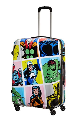 American Tourister Luggage Suitcase, Multicolored (Marvel Pop Art), L (75 cm-88 L)